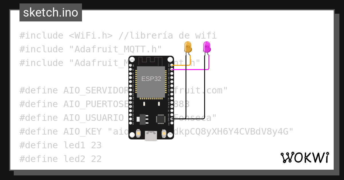 Tarea Adafruit Interruptores Wokwi Esp32 Stm32 Arduino Simulator 8255