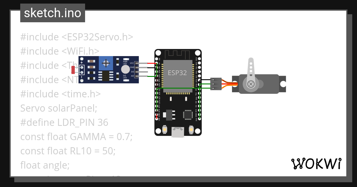 Deninson-solar panel - Wokwi ESP32, STM32, Arduino Simulator