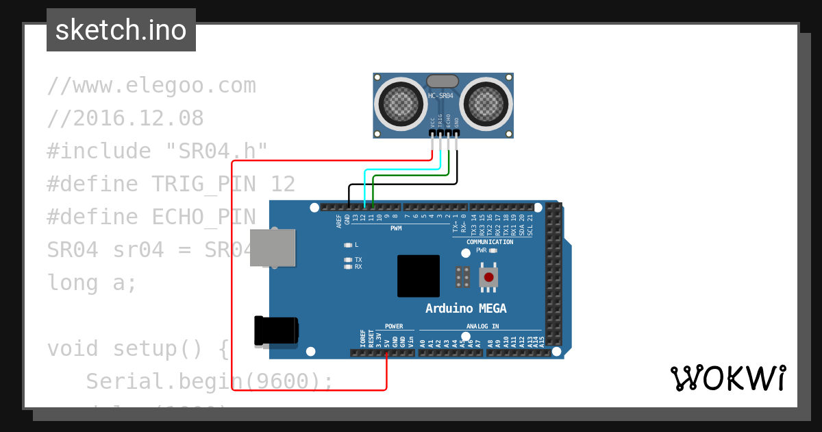 Distancesensor Wokwi Esp32 Stm32 Arduino Simulator