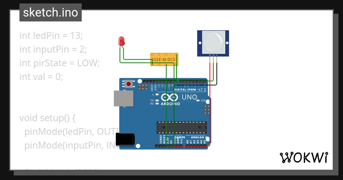 Relay Dengan Sensor Pir Wokwi Esp32 Stm32 Arduino Simulator
