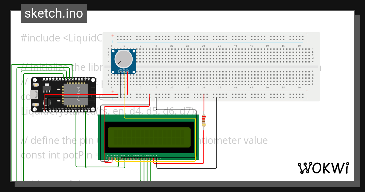 LCD_Projeto - Wokwi ESP32, STM32, Arduino Simulator