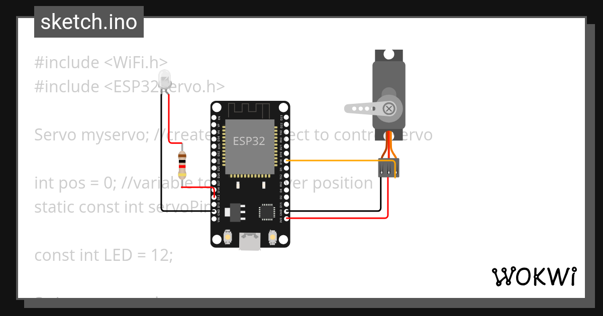 Wi-Fi Door Lock Copy - Wokwi ESP32, STM32, Arduino Simulator