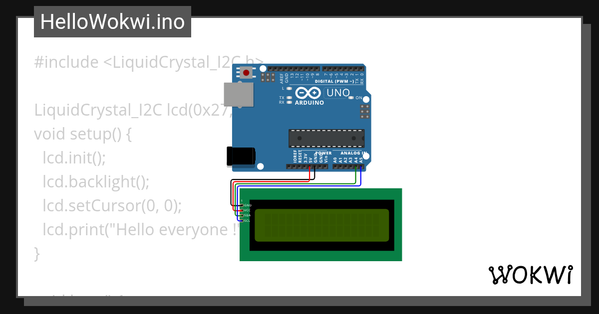 LCD TEST With Millis Copy - Wokwi ESP32, STM32, Arduino Simulator
