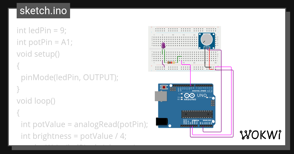 Project 2 - Light Dimmer_MASIGLAT - Wokwi ESP32, STM32, Arduino Simulator