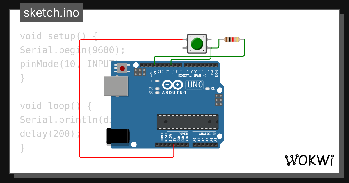 Entrada Datos Pull Down Wokwi Esp32 Stm32 Arduino Simulator