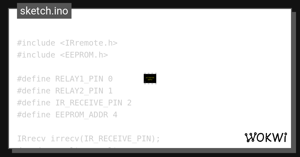 Attiny85 Wokwi Esp32 Stm32 Arduino Simulator