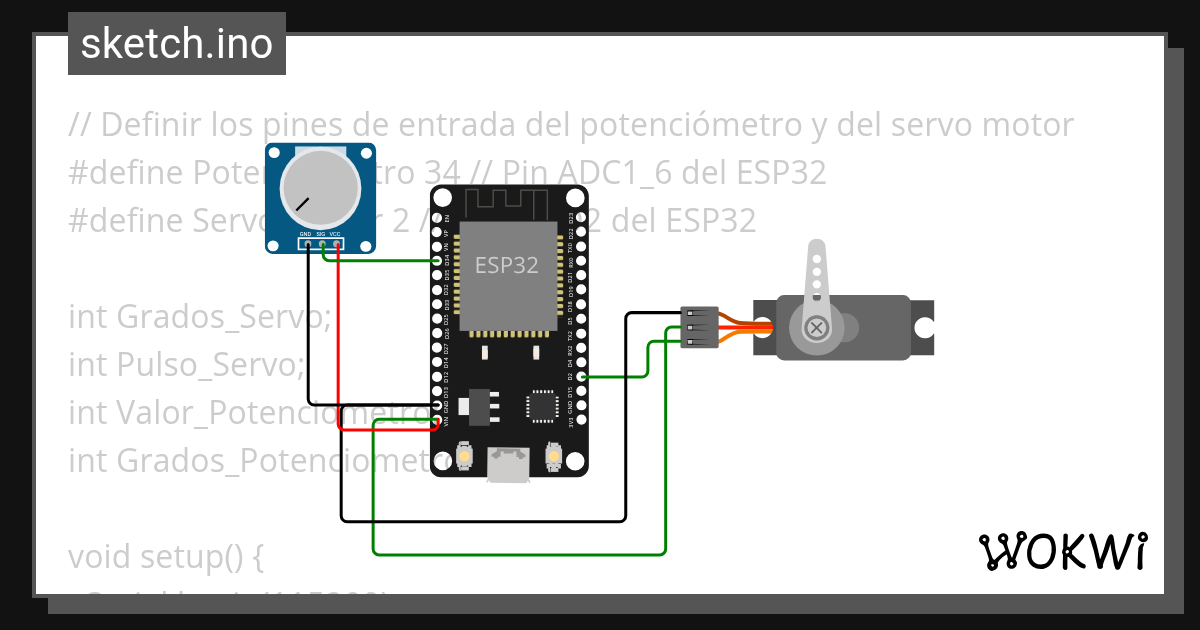 Servo Motor - Wokwi ESP32, STM32, Arduino Simulator