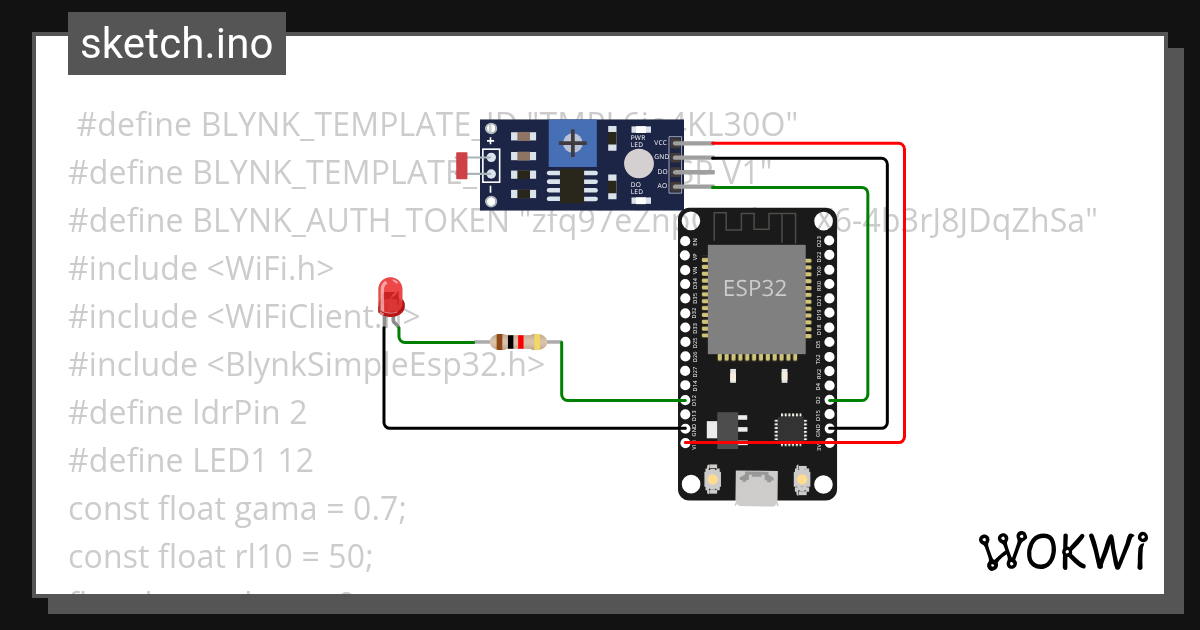 LDR ESP V1 Copy - Wokwi ESP32, STM32, Arduino Simulator