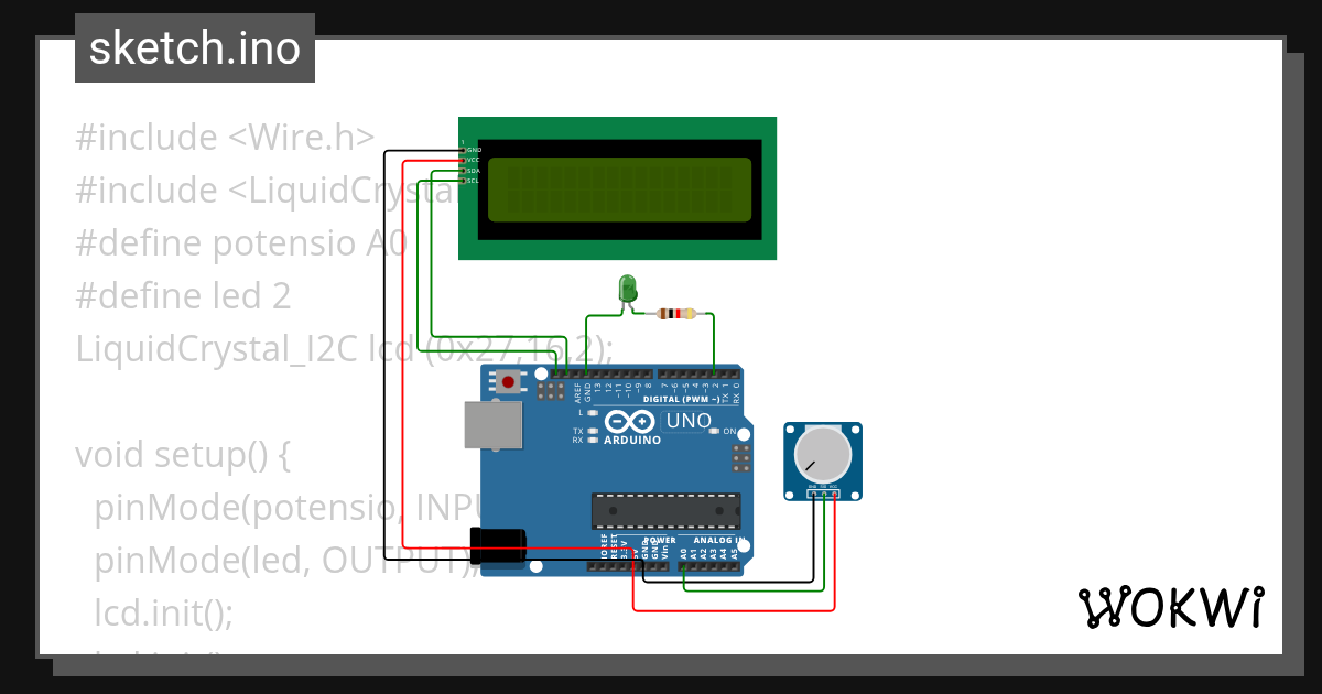 poten_lcd_led1 - Wokwi ESP32, STM32, Arduino Simulator