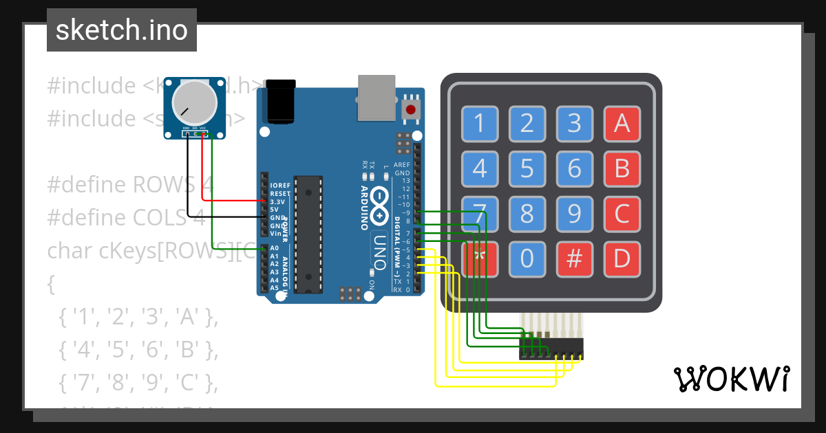 Keypad Wokwi Esp32 Stm32 Arduino Simulator 3903