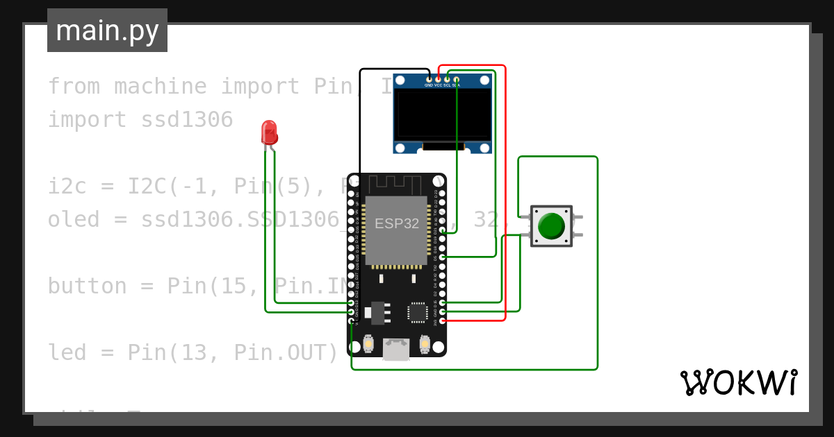 Oledledboutton Copy Wokwi Esp32 Stm32 Arduino Simulator