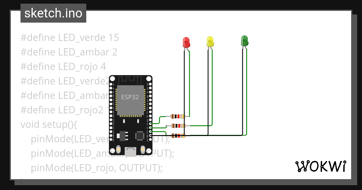 semaforo 2 - Wokwi ESP32, STM32, Arduino Simulator