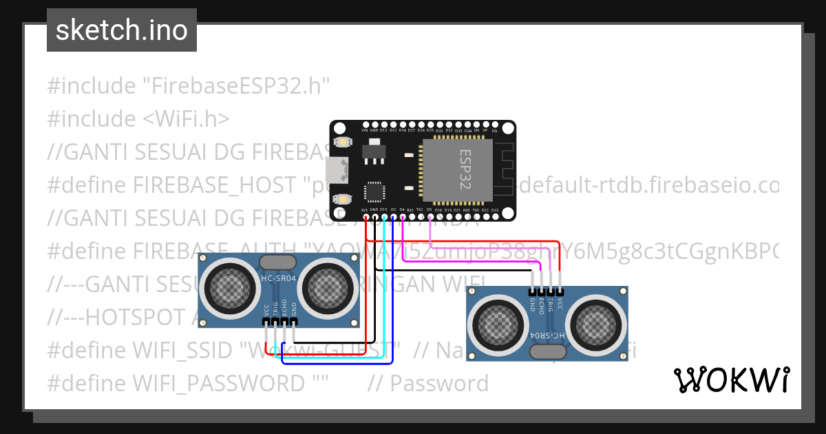 pendeteksi pencuri - Wokwi ESP32, STM32, Arduino Simulator