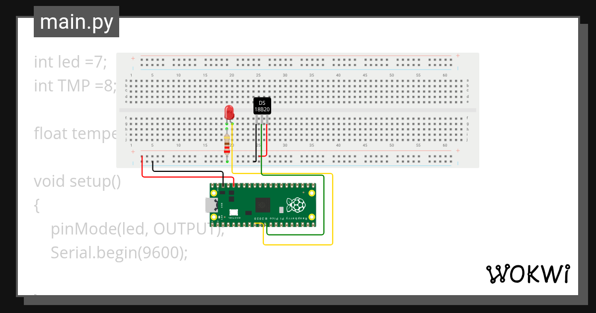 proyecto sensor TMP - Wokwi ESP32, STM32, Arduino Simulator