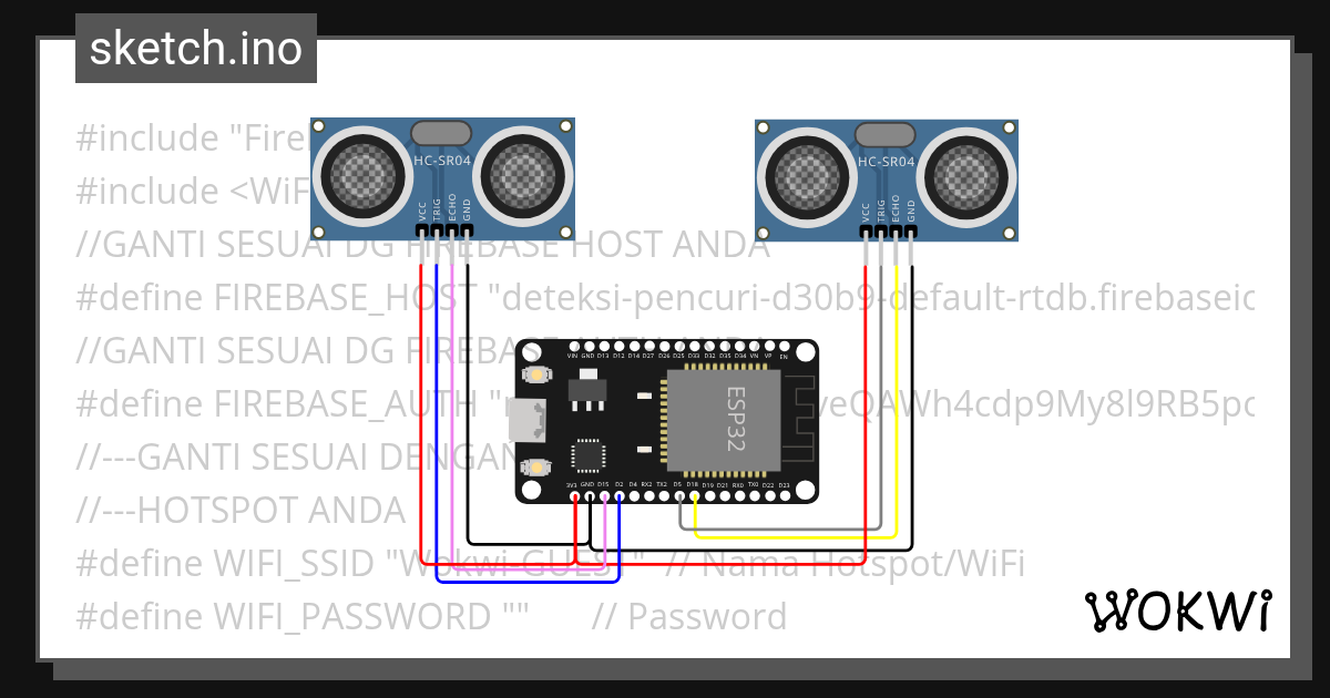 Pendeteksi Pencuri Wokwi Esp32 Stm32 Arduino Simulator