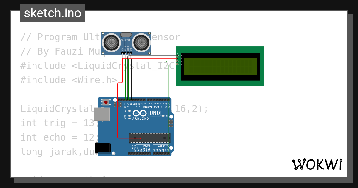 Ultra Sonik Wokwi Esp32 Stm32 Arduino Simulator 3405