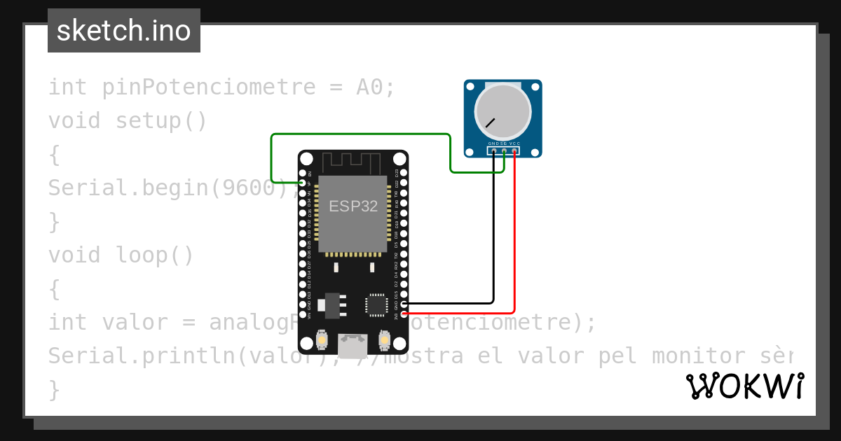 Potenciometre Wokwi Esp32 Stm32 Arduino Simulator 5401