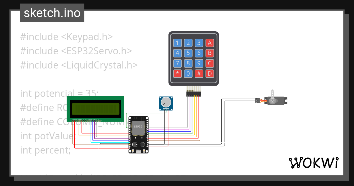Projeto Fechadura intel. - Wokwi ESP32, STM32, Arduino Simulator
