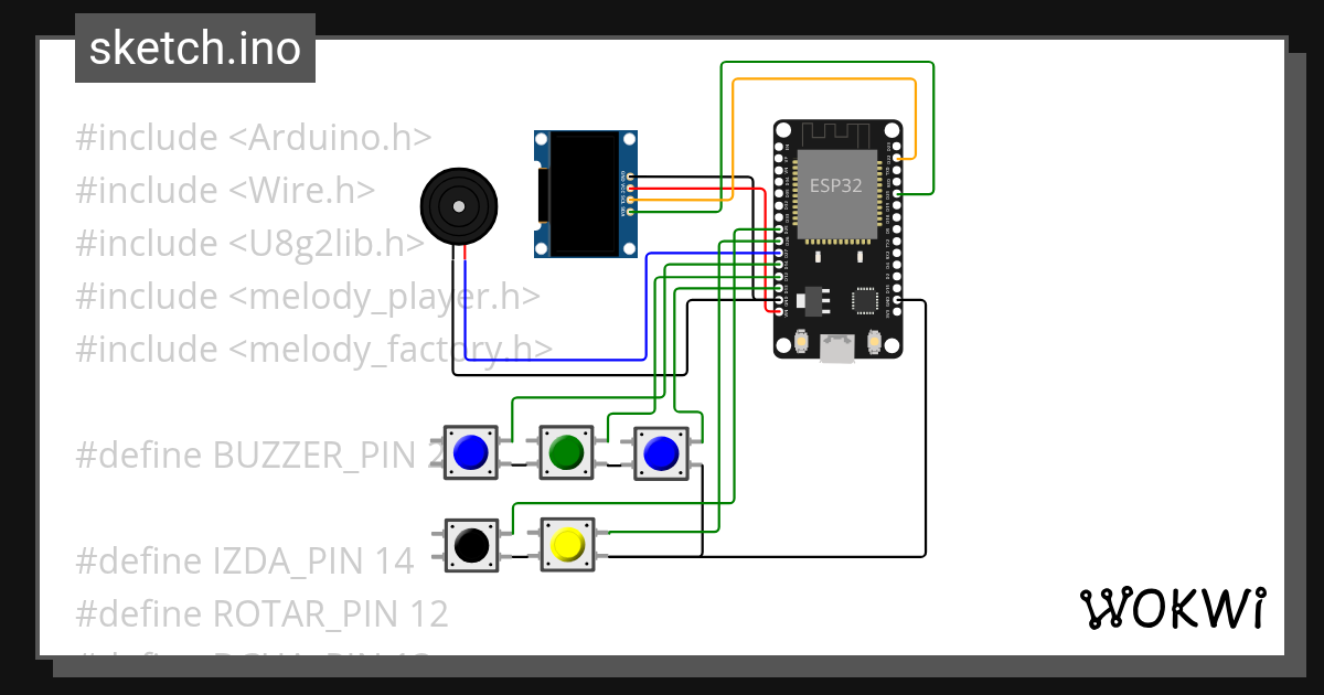 ESP32 - OreTetris Botones Optimizado - Wokwi ESP32, STM32, Arduino Simulator