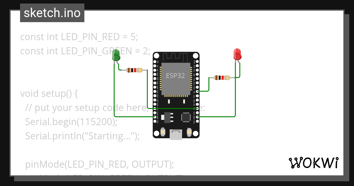 led - Wokwi ESP32, STM32, Arduino Simulator