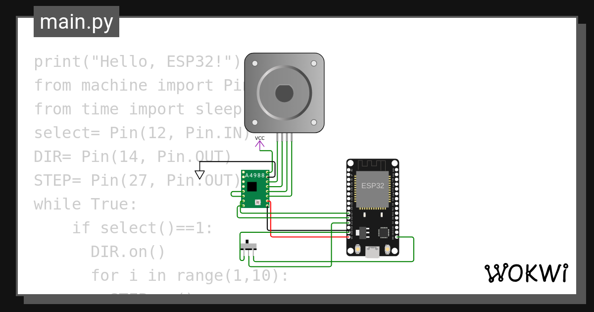 A4988 Wokwi Esp32 Stm32 Arduino Simulator