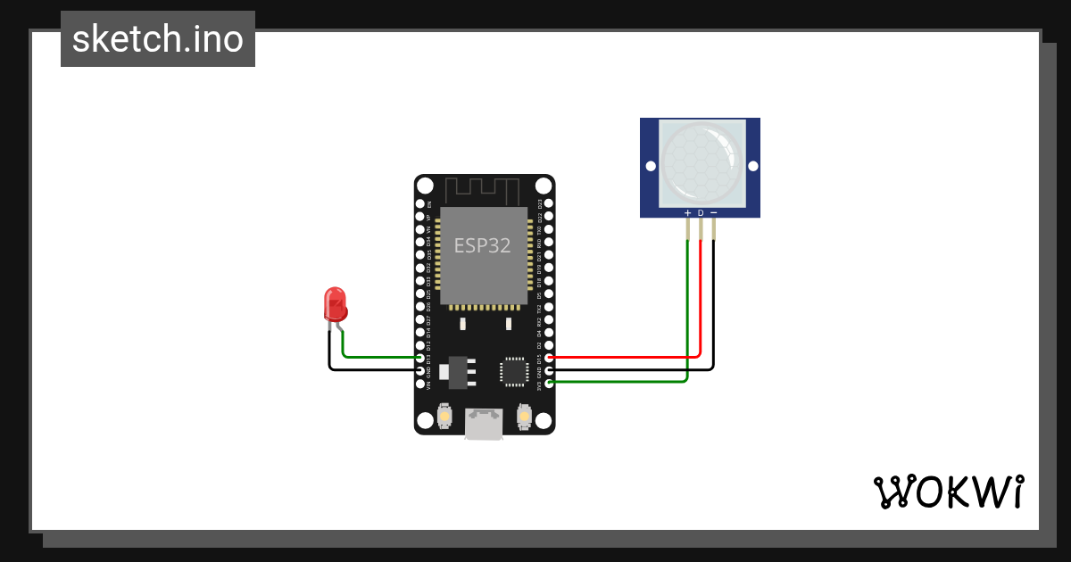 PIR - Wokwi ESP32, STM32, Arduino Simulator