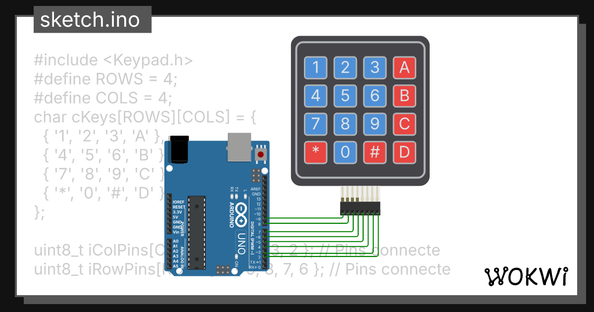 Keyboard - Wokwi ESP32, STM32, Arduino Simulator