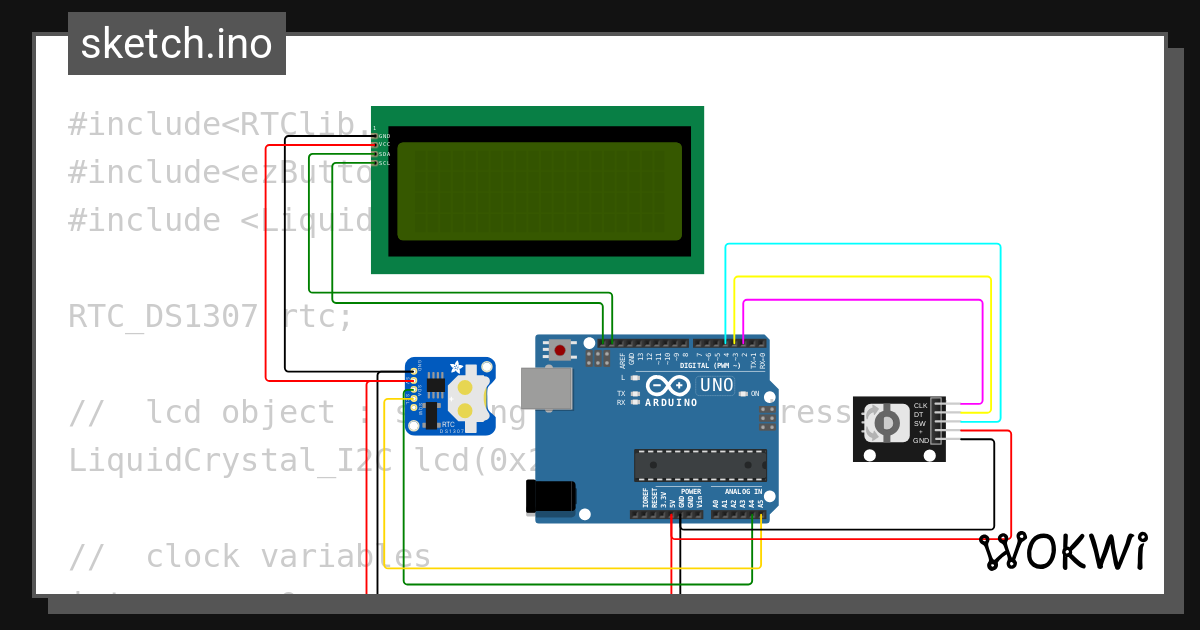 Smart Clock Wokwi Esp32 Stm32 Arduino Simulator 0648