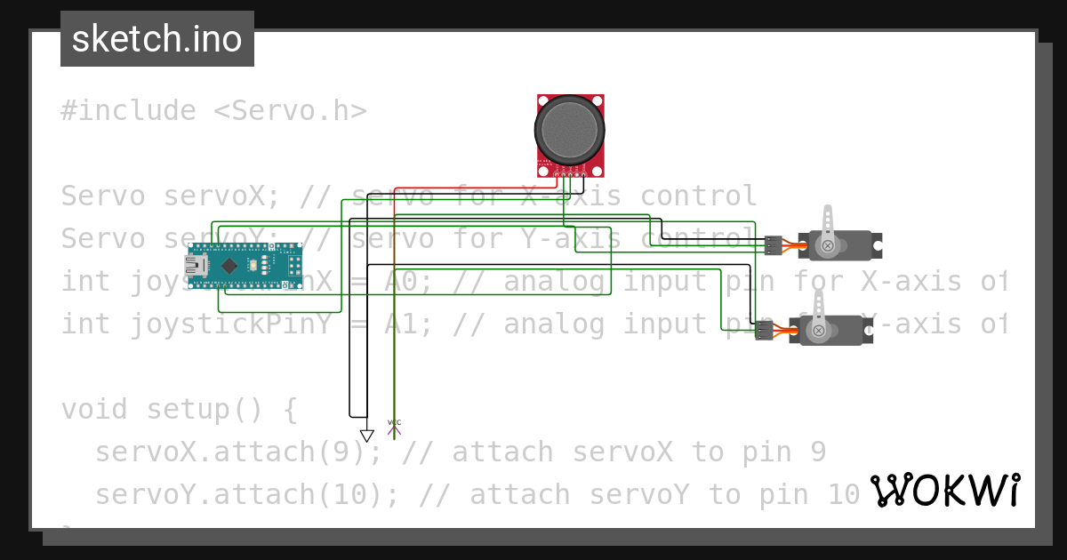 Joystic Wokwi Esp32 Stm32 Arduino Simulator