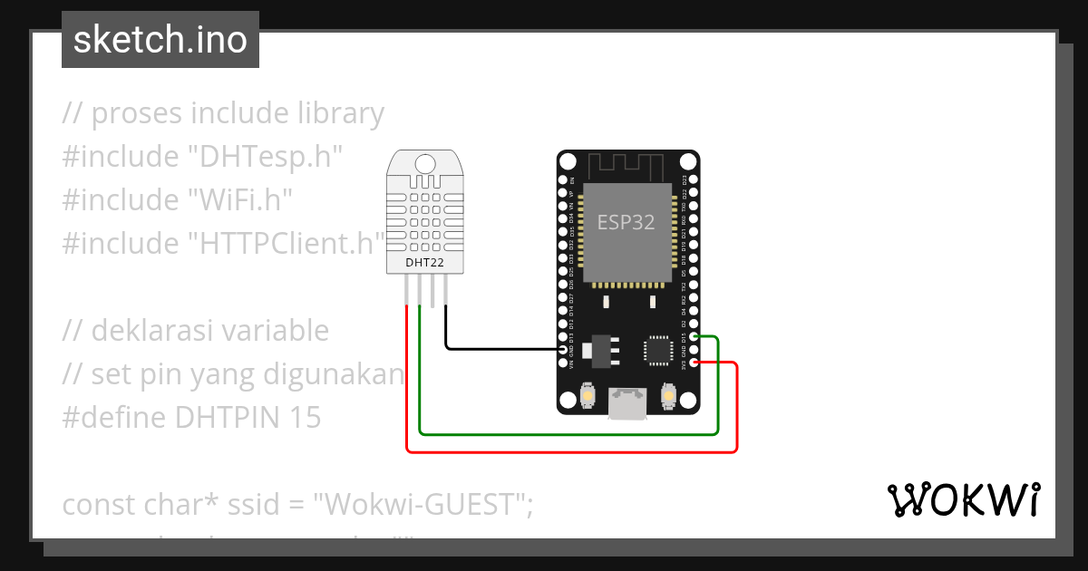 Antares_DHT22 - Wokwi ESP32, STM32, Arduino Simulator