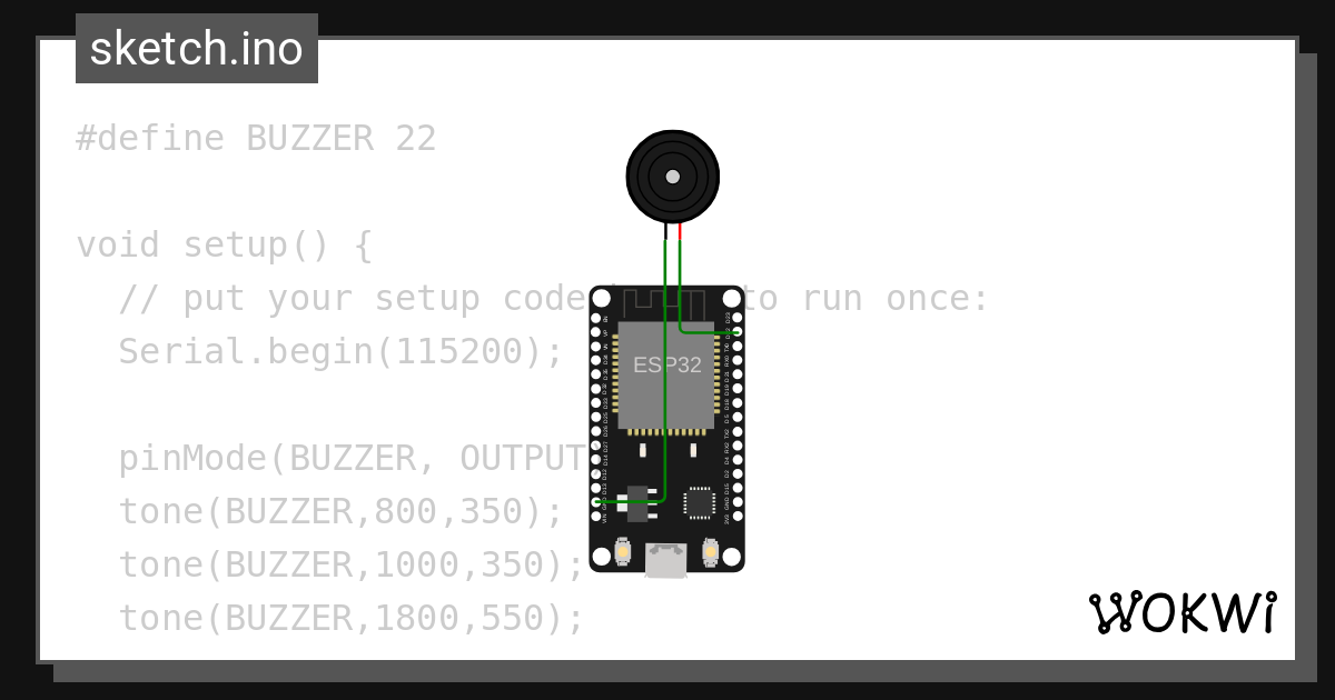 Buzer Wokwi Esp32 Stm32 Arduino Simulator