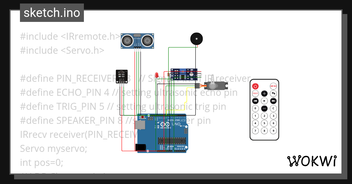 IR-LED-SERVO-LDR - Wokwi ESP32, STM32, Arduino Simulator
