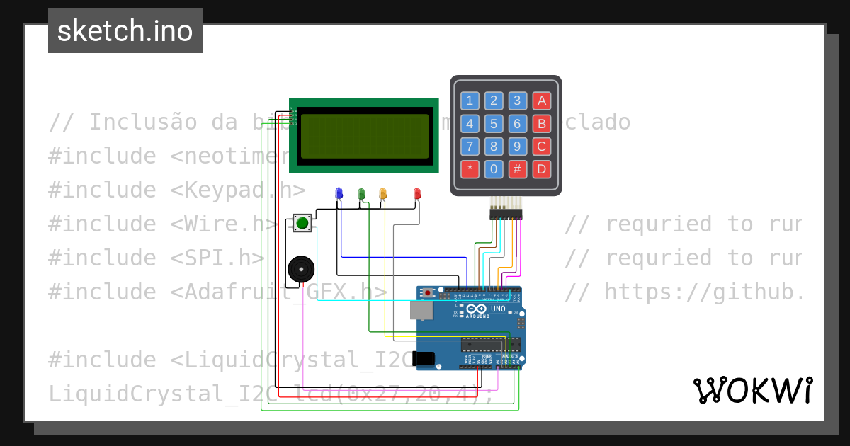 Forno Com Lcd 20x4v2 Wokwi Esp32 Stm32 Arduino Simulator 2985