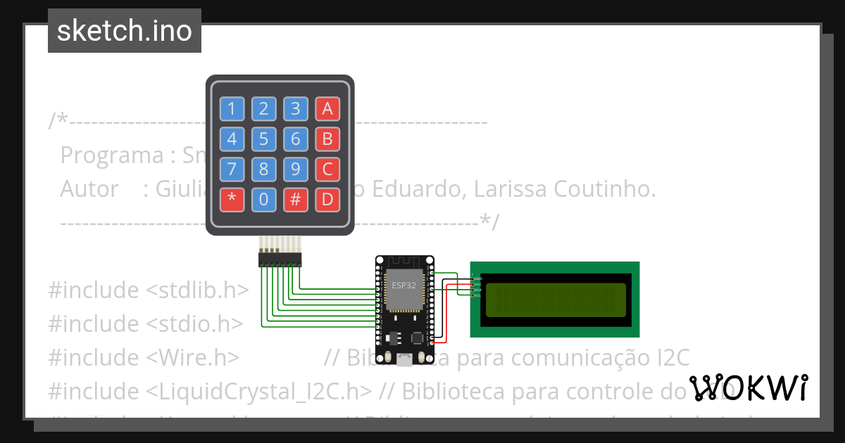 Teclado+Display+Relogio Copy - Wokwi ESP32, STM32, Arduino Simulator