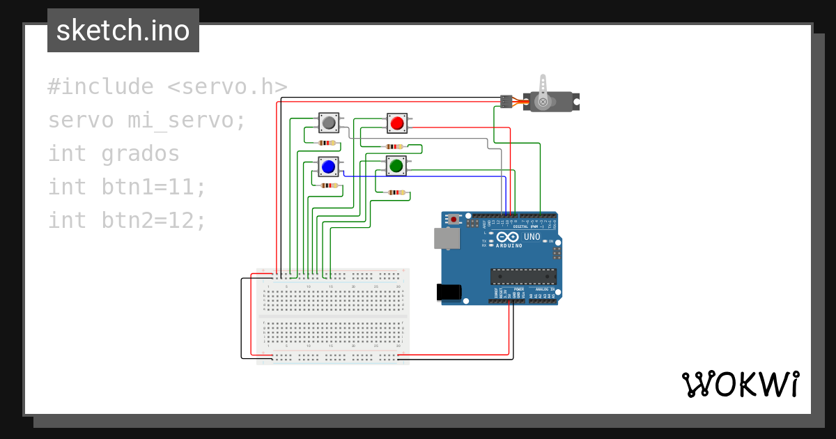 Servomotor Y Botones Wokwi Esp32 Stm32 Arduino Simulator