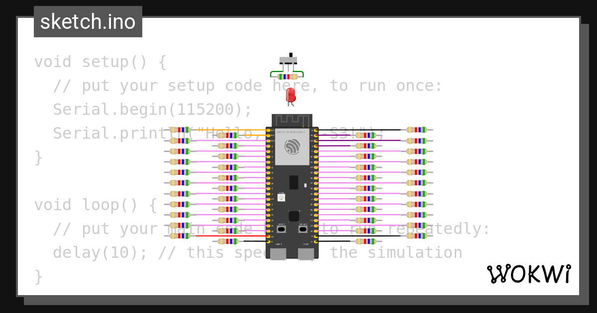 Esp32s3pinsresistorexp Wokwi Esp32 Stm32 Arduino Simulator