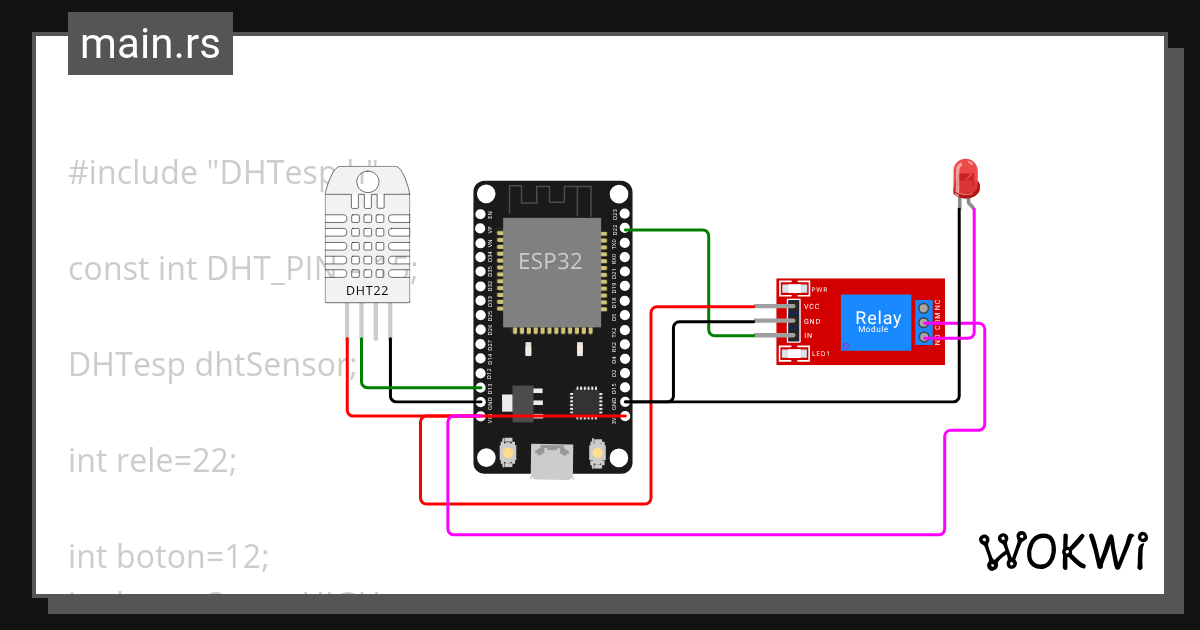 Relay led Copy esp32 - Wokwi ESP32, STM32, Arduino Simulator