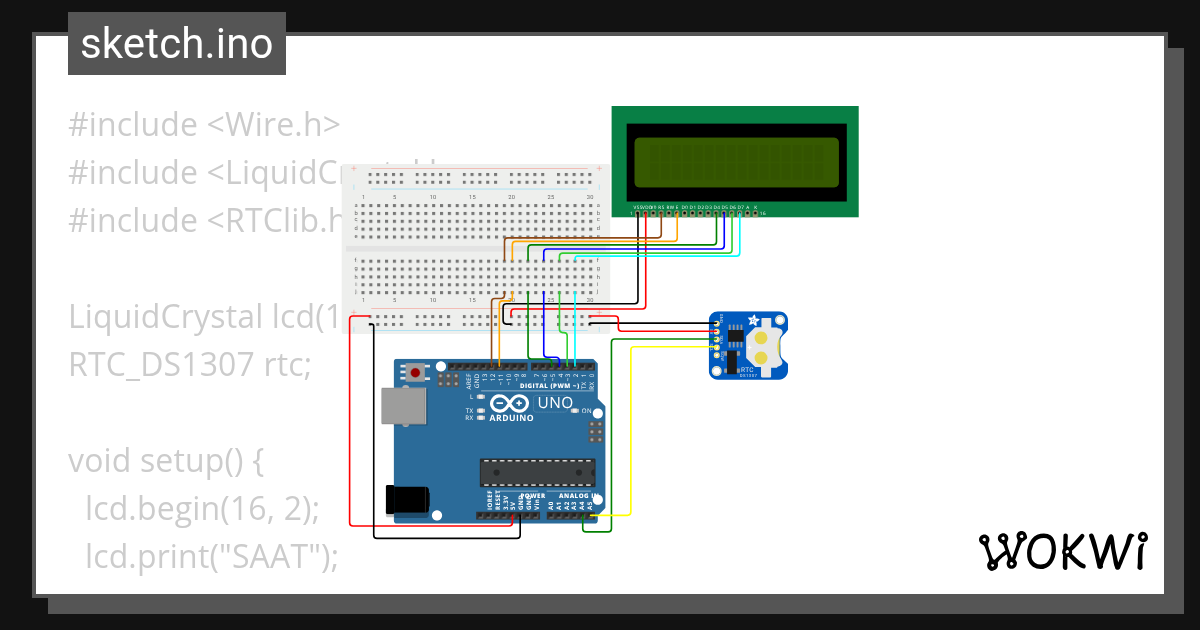 Dijital Saat - Wokwi ESP32, STM32, Arduino Simulator