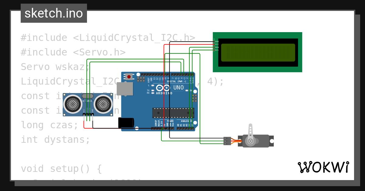 Miernik Odległości Wokwi Esp32 Stm32 Arduino Simulator 8300
