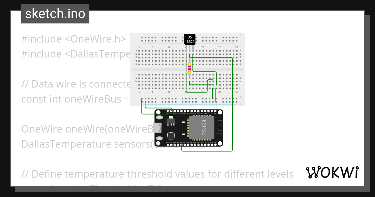 Temp Sensor Esp32 Wokwi Esp32 Stm32 Arduino Simulator