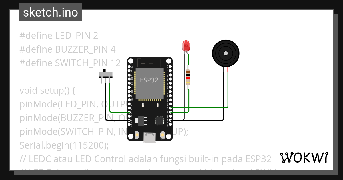buzzer - 116 - Wokwi ESP32, STM32, Arduino Simulator