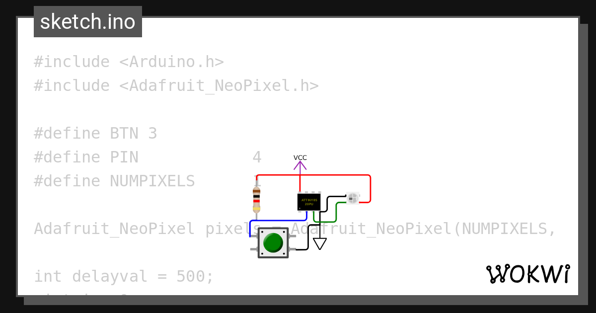 Attiny Ws2812 Wokwi Esp32 Stm32 Arduino Simulator 6525
