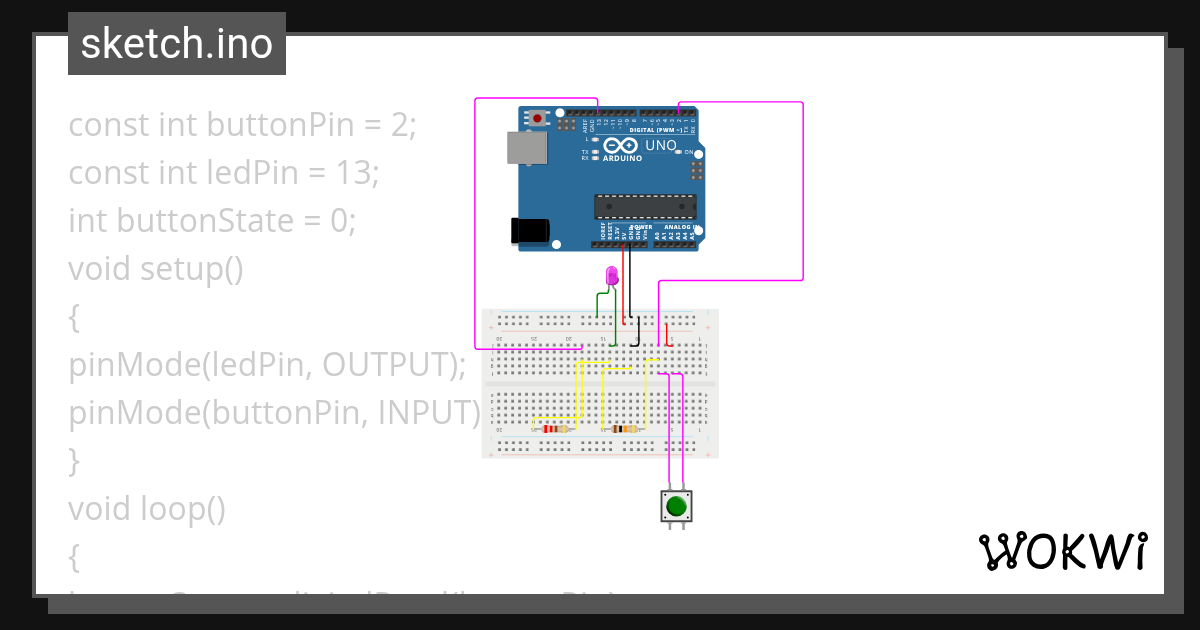 roject #1 - Pushbutton-controlled LED - Wokwi ESP32, STM32, Arduino ...