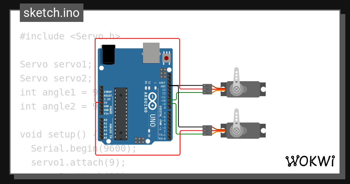 Controle De Dois Servomotor Wokwi Esp32 Stm32 Arduino Simulator 4474