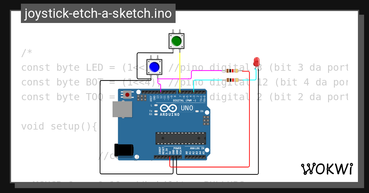 2 Portas Registradores Wokwi Esp32 Stm32 Arduino Simulator 2371