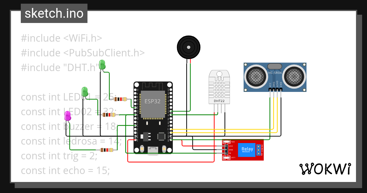 Esp32 - WIFI com protocolo MQTT Rodrigo - Wokwi ESP32, STM32, Arduino Simulator