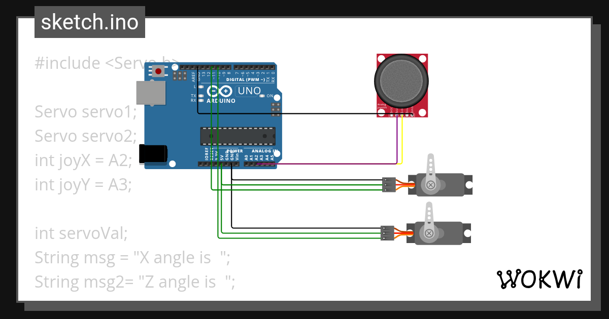 Servo With Joystick Wokwi Esp32 Stm32 Arduino Simulator 