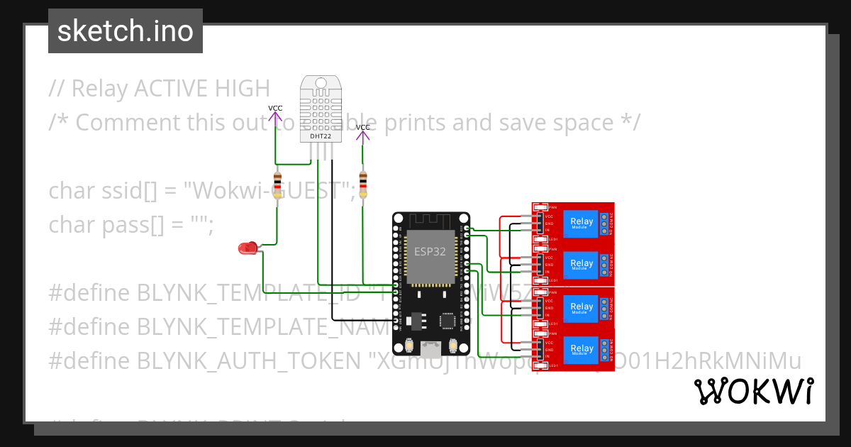 DHT - Wokwi ESP32, STM32, Arduino Simulator