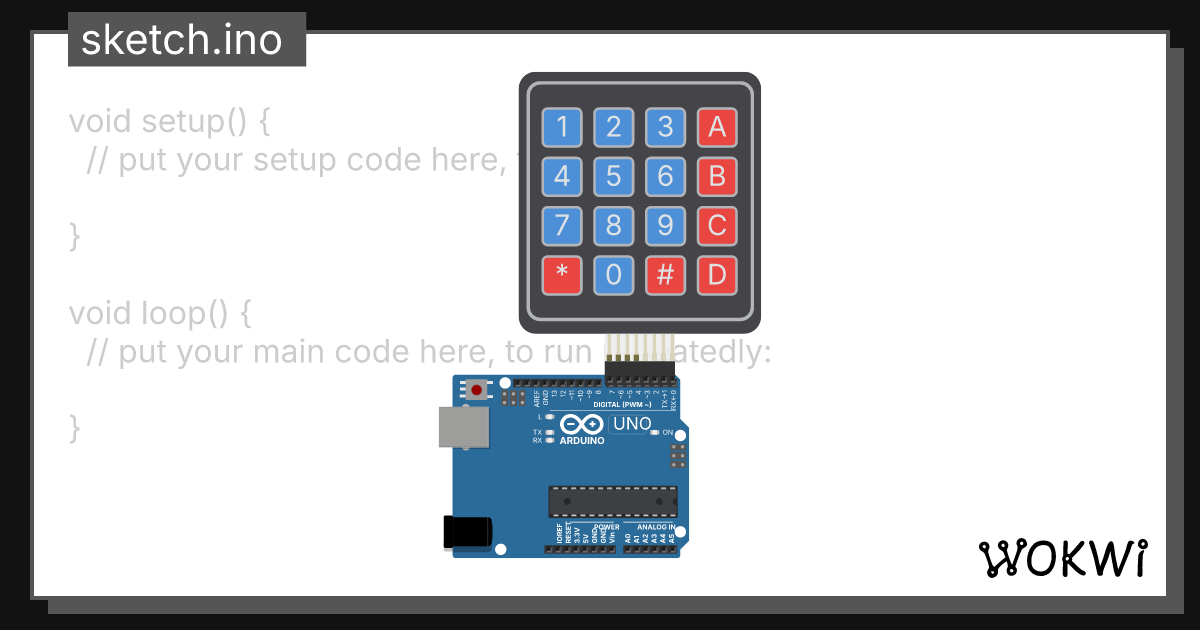 Keyboard interfacing - Wokwi ESP32, STM32, Arduino Simulator