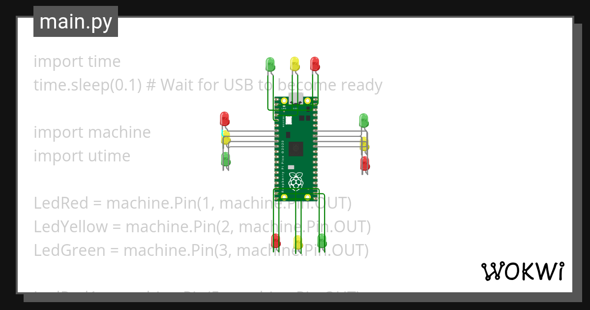 traffic one - Wokwi ESP32, STM32, Arduino Simulator